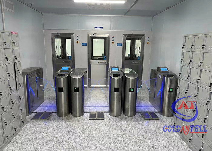 Clean Room Entrance Staff ESD Tester Flap Turnstile Gate For Wrist And ...