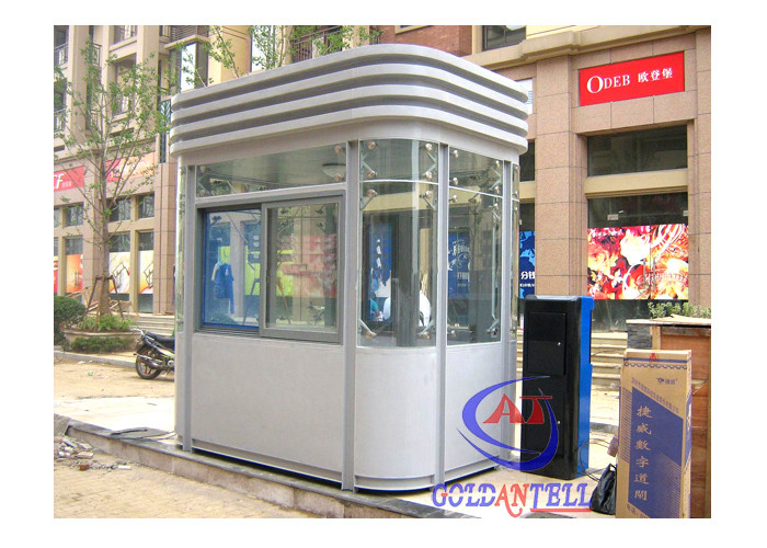 Outdoor High Standard Security Guard Shack Tempered Glass For Parking ...