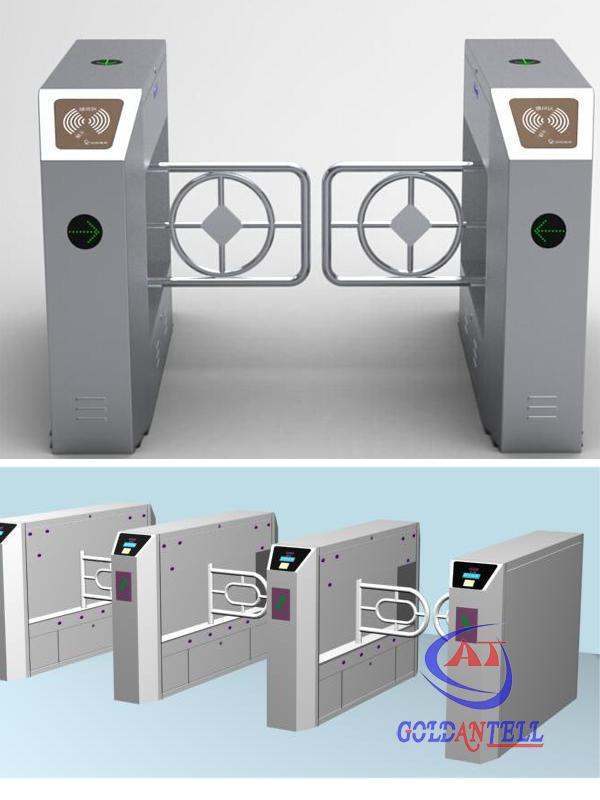 Barcode IC ID card reader Security Entrance Gates in charge management