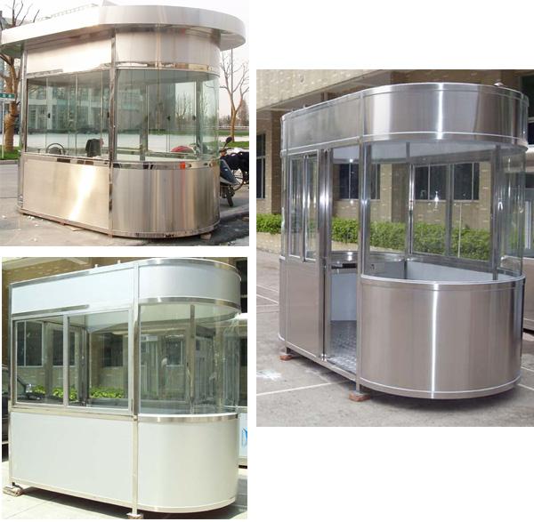 Mobile Stainless Steel Panel Security Guard Booths flexible Layout