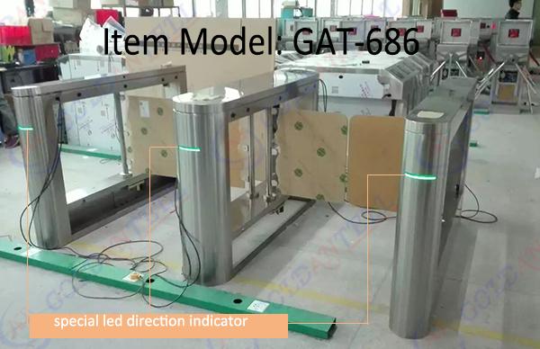 2D Barcode & RFID Swing Turnstile Gate for Access Control